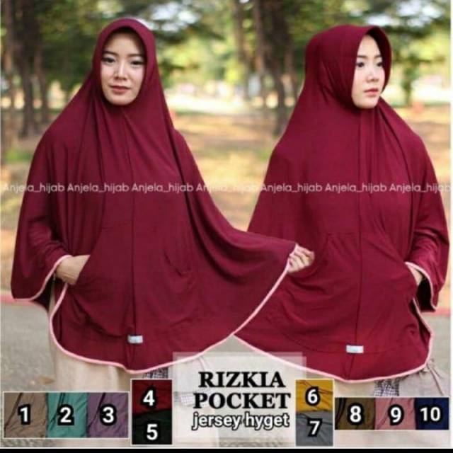 Jual Jilbab Rizkya kantong | Shopee Indonesia