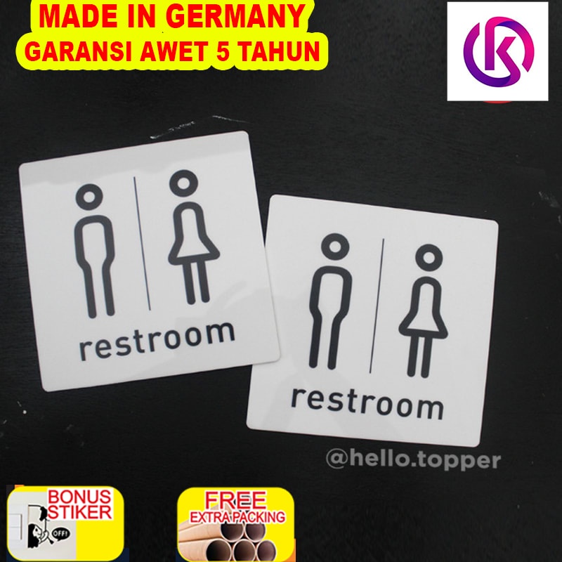 Jual Murah Toilet Sign Printed | Signage Toilet | Sign Board WC | Papan ...