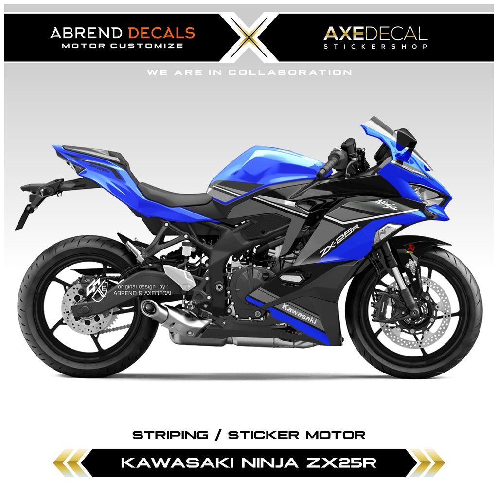 Jual Striping kawasaki Ninja ZX25R Grafis / Stiker Motor ZX 25R Custom ...