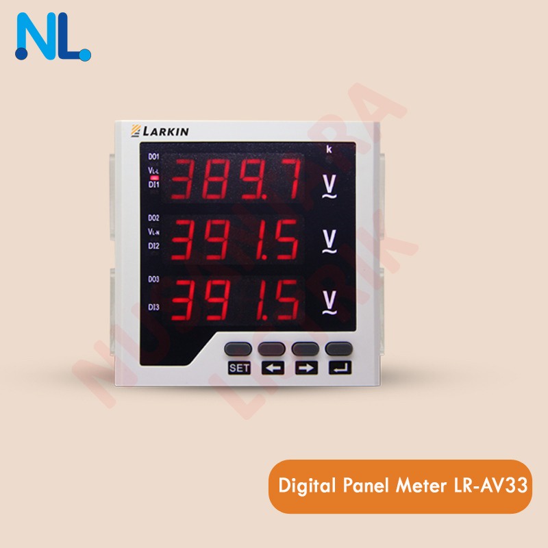 Jual Larkin LR-AV33 Digital Voltmeter 3 Phase Volt Panel Meter Tiga Phasa | Shopee Indonesia