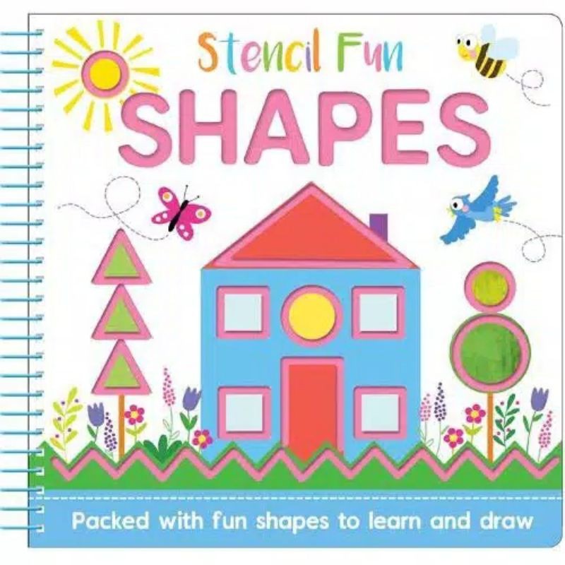 Jual Buku anak impor murah stencil fun shapes packed with fun shapes to learn and draw igloo ...