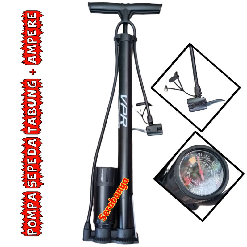 Jual Pompa Sepeda Tabung + Ampere ViPeR Hitam | BAN SEPEDA MOTOR MOBIL ...