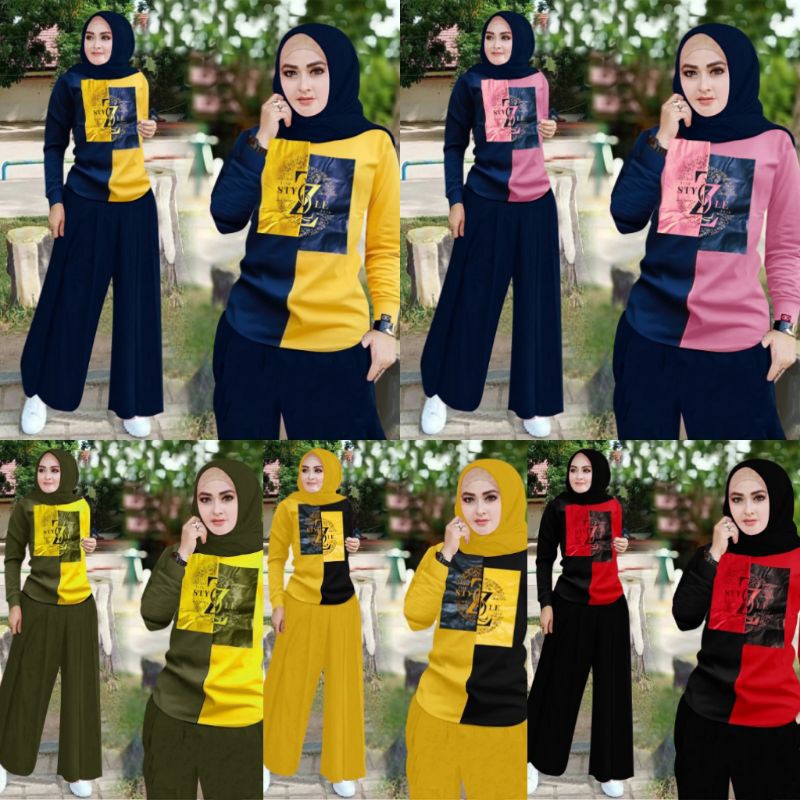 Jual setelan wanita style ZZ 5 warna (fh) | Shopee Indonesia