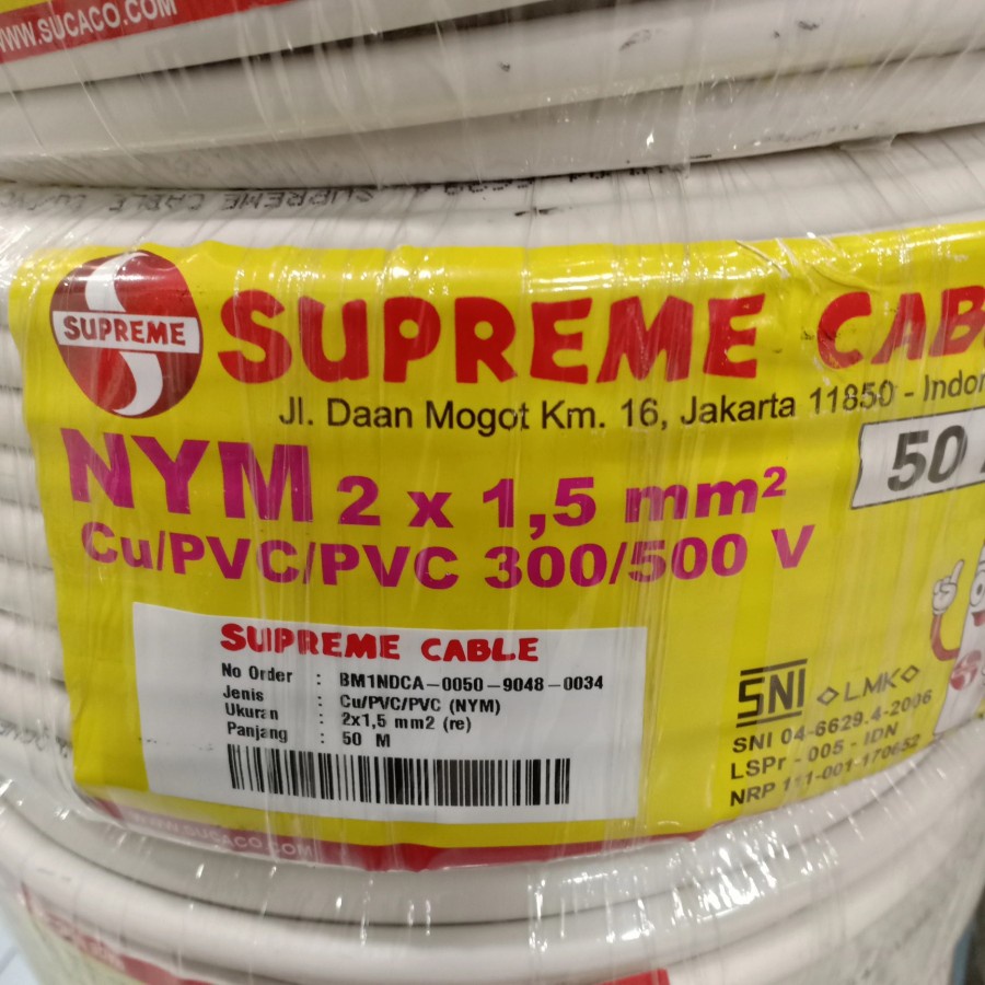 Jual KABEL NYM 2X1.5 50M SUPREME | Shopee Indonesia