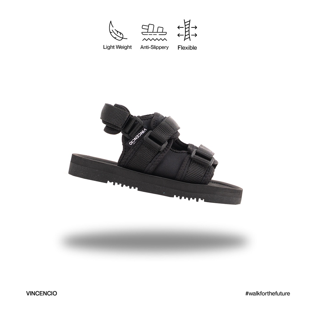 Jual Vincencio - Daichi - Jet Black I Sandal Anak | Shopee Indonesia