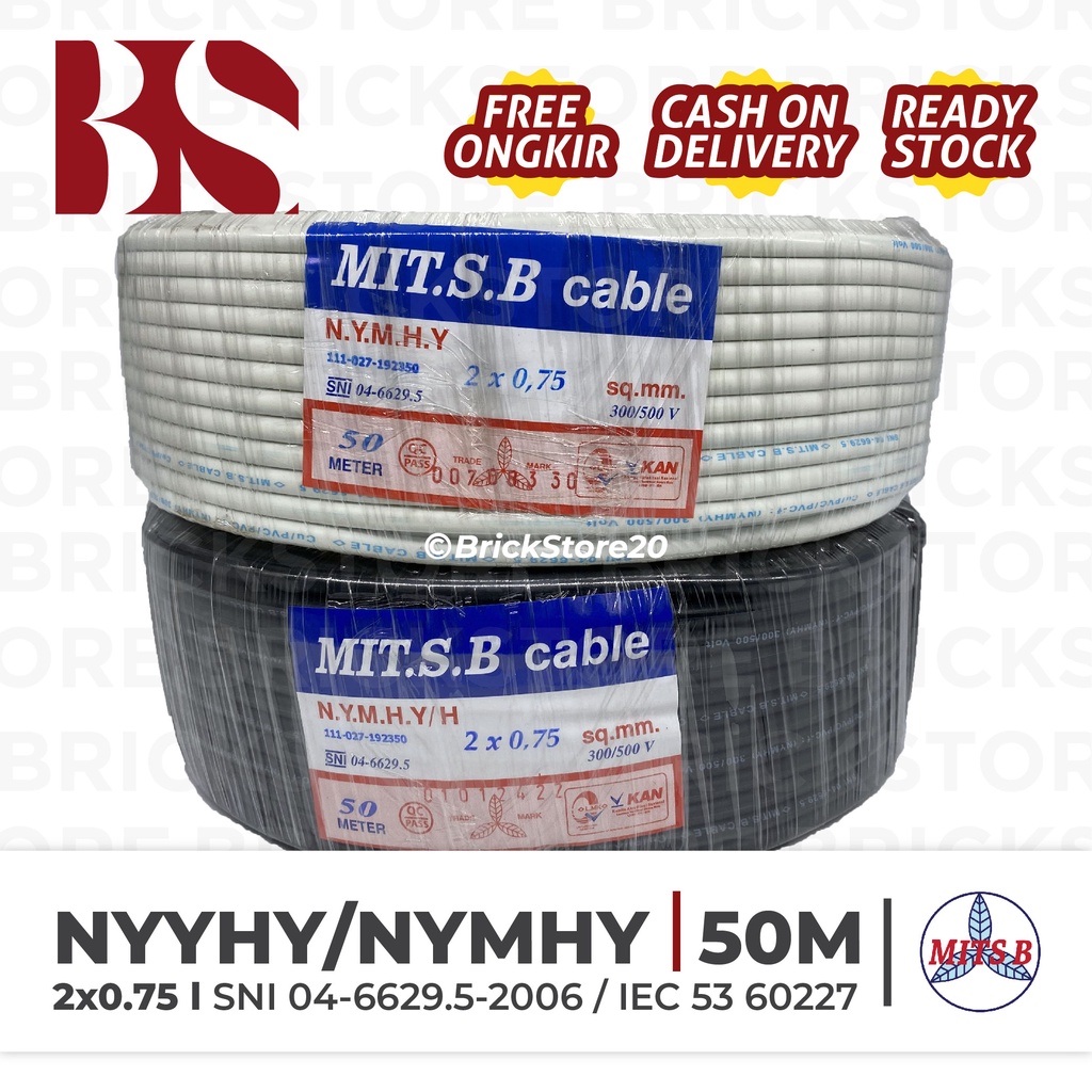 Jual KABEL SERABUT MITSUBA NYYHY/NYMHY 2 X 0.75 (50 METER) | Shopee Indonesia