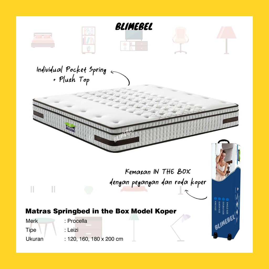 Jual Procella Blimebel Spring Bed in The Box Roll High Quality [FREE ...