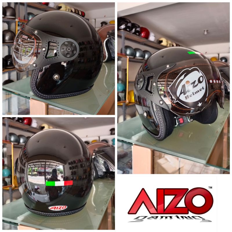 Jual helm pilot italy original 100% aizo | Shopee Indonesia