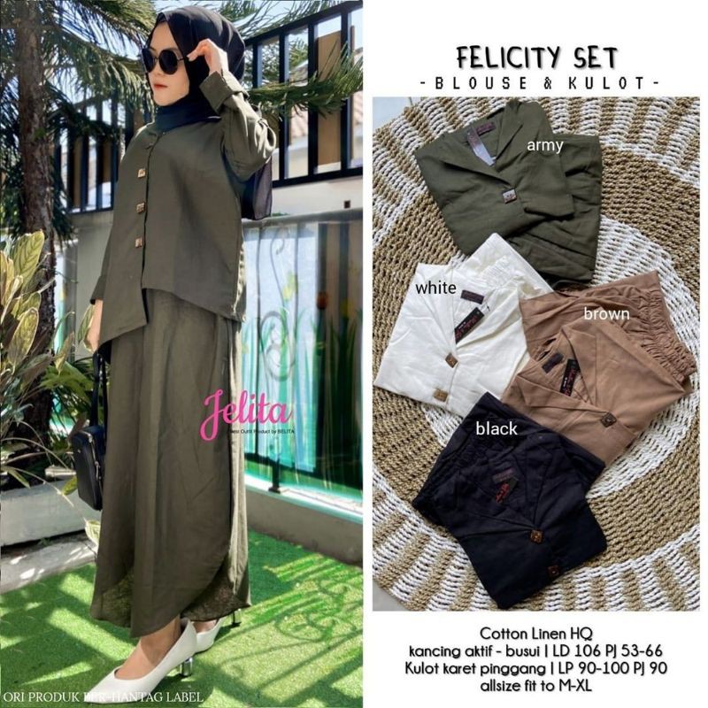 Jual stelan felicity set cubic ninos nina minos felicia plain olivia ...