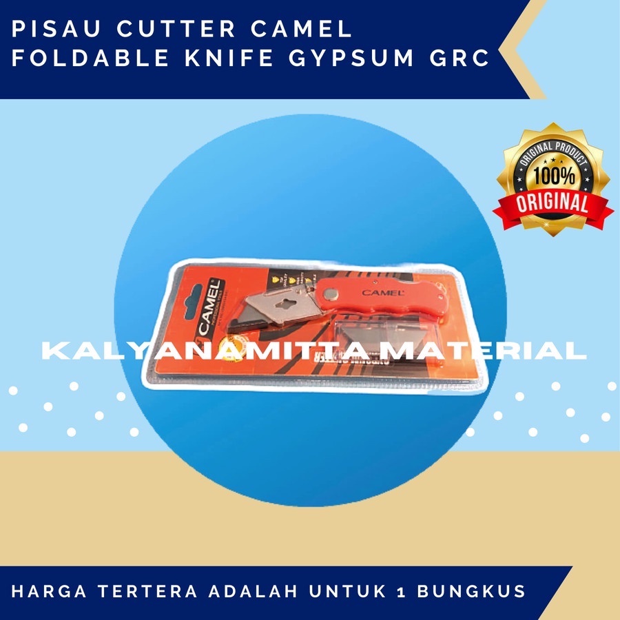 Jual Pisau Cutter Lipat Camel Foldable Knife Kater Gypsum GRC | Shopee ...