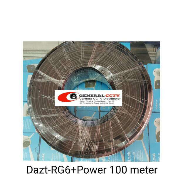 Jual Kabel Cctv RG6 Plus Power Kabel 2 Jalur 100 meter | Shopee Indonesia