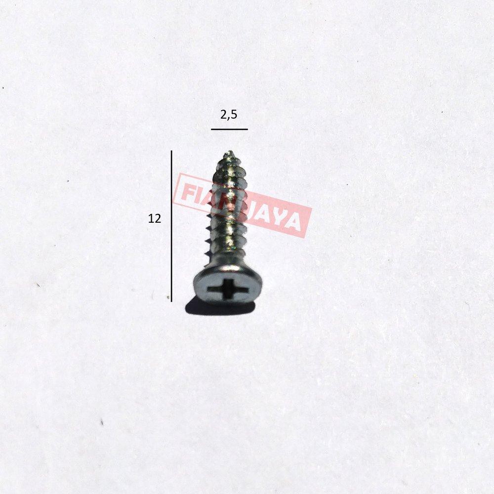 Jual Baut sekrup M2.5 x 12 mm skrup jf untuk kayu plastik tembok besi alumunium elektronik motor ...