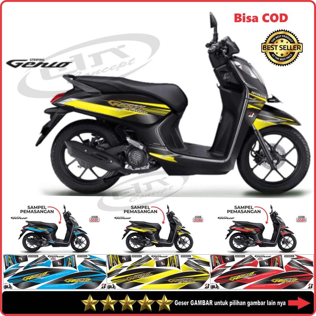Jual Striping Semi full body Honda GENIO Variasi brn2 / Decal Honda ...