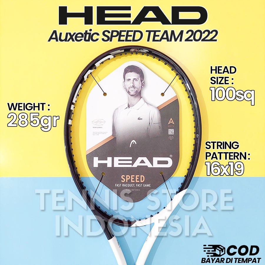 Jual Raket Tenis Head Auxetic SPEED TEAM 2022 100 sq / 285 gr Original ...