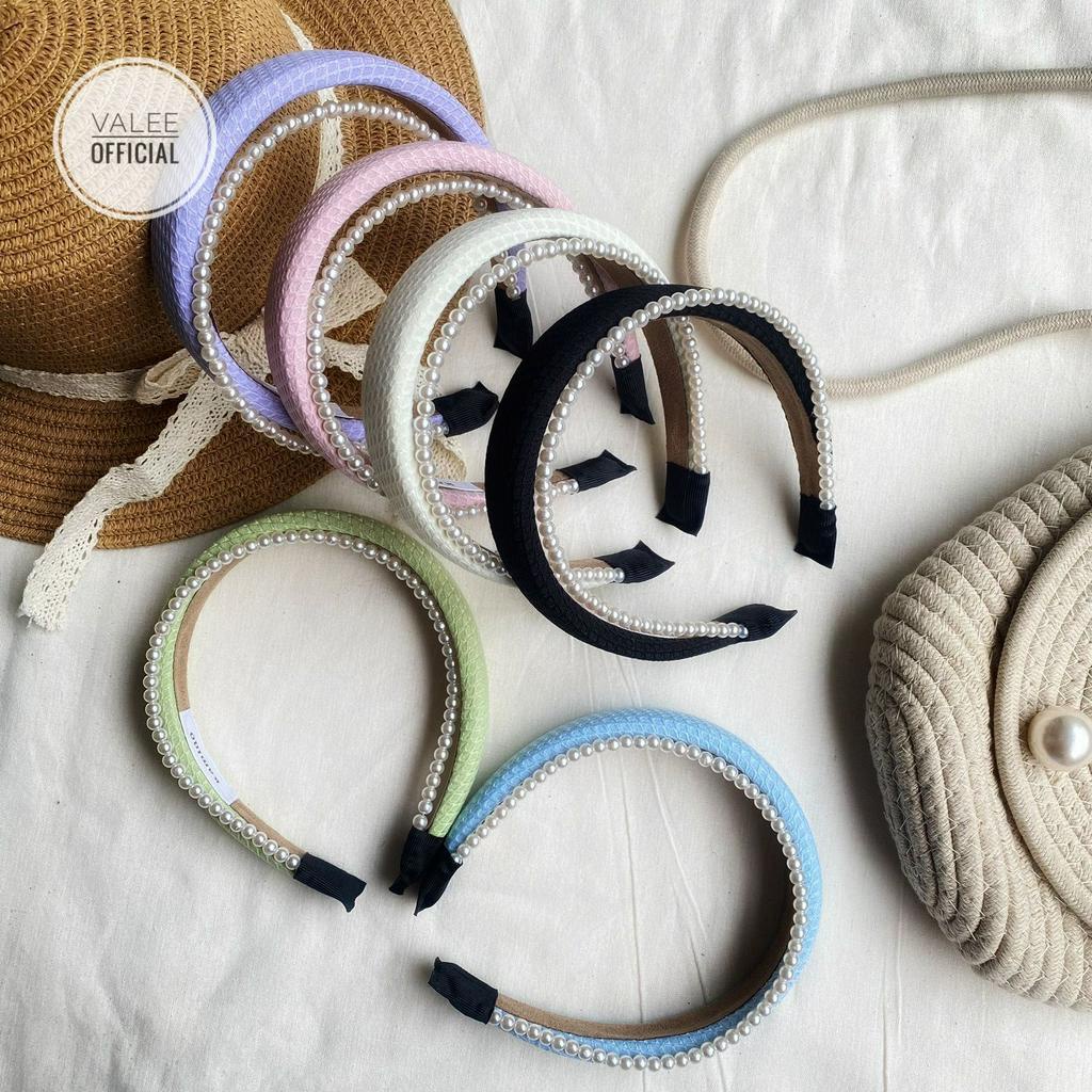 Jual BANDO BANDANA PEARL HEADBAND WANITA CEWEK KOREA AKSESORIS ASESORIS ...