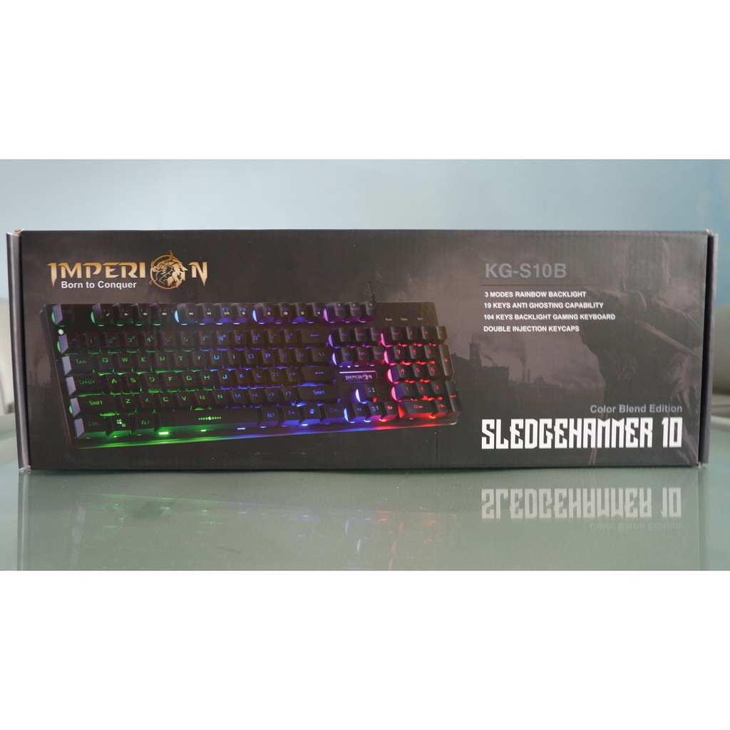Jual Keyboard Gaming Imperion Sledgehammer 10 KG-S10B Rainbow Backlight ...