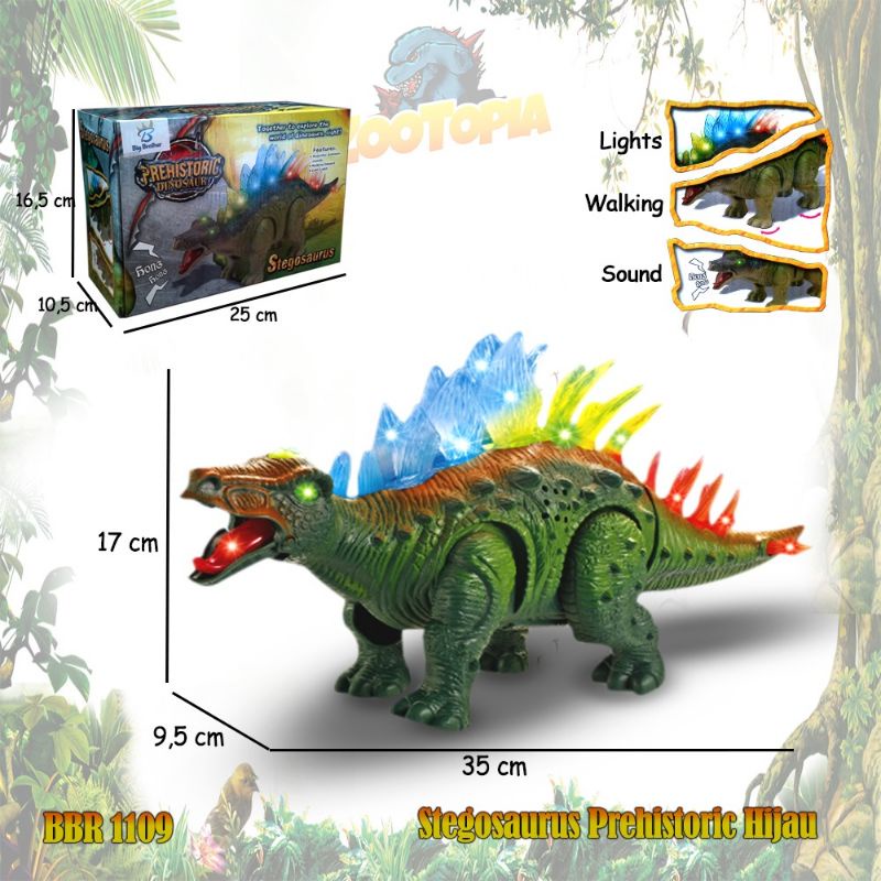 Jual Mainan Dinosaurus Stegosaurus Hewan Binatang Baterai Mainan Anak ...