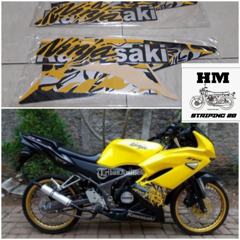 Jual STIKER STRIPING LIS BODY KAWASAKI NINJA RR 2012 BODI KUNING ...