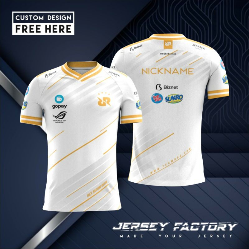 Jual Jersey RRQ Putih full printing | Shopee Indonesia