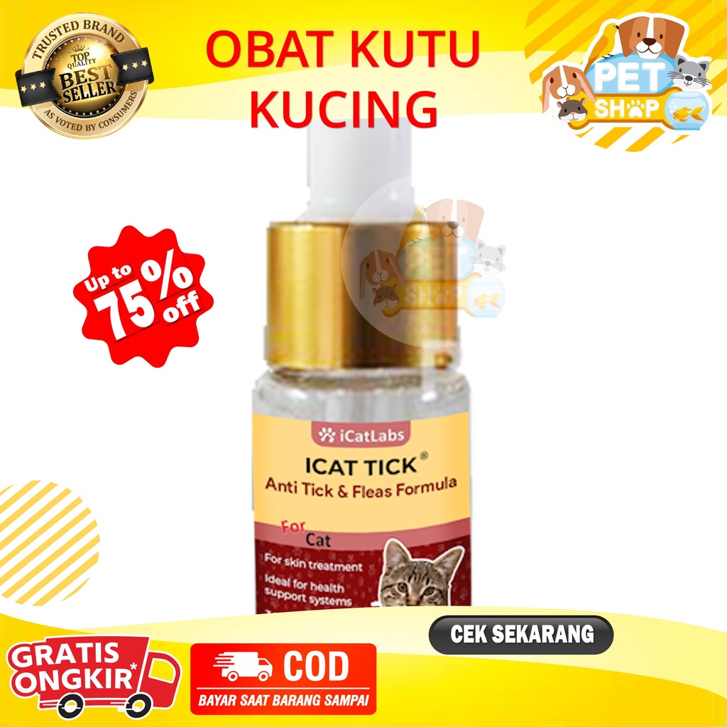 Jual TICK Obat kutu kucing basmi kutu kill flea dan caplak | Shopee ...