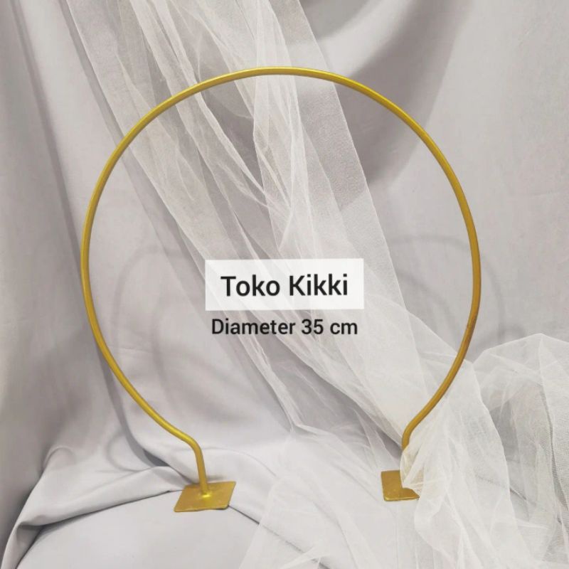 Jual Gold Arch Circle Cake Decoration - Lingkaran Emas Kue 35cm Model ...