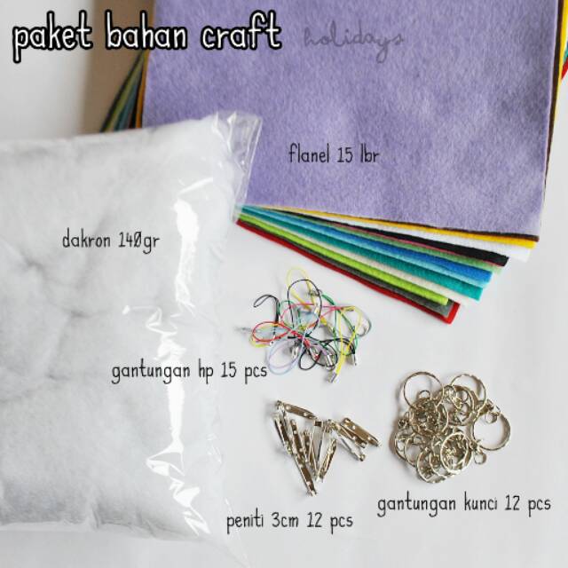 Jual Paket Bahan Craft Flanel Dakron | Shopee Indonesia