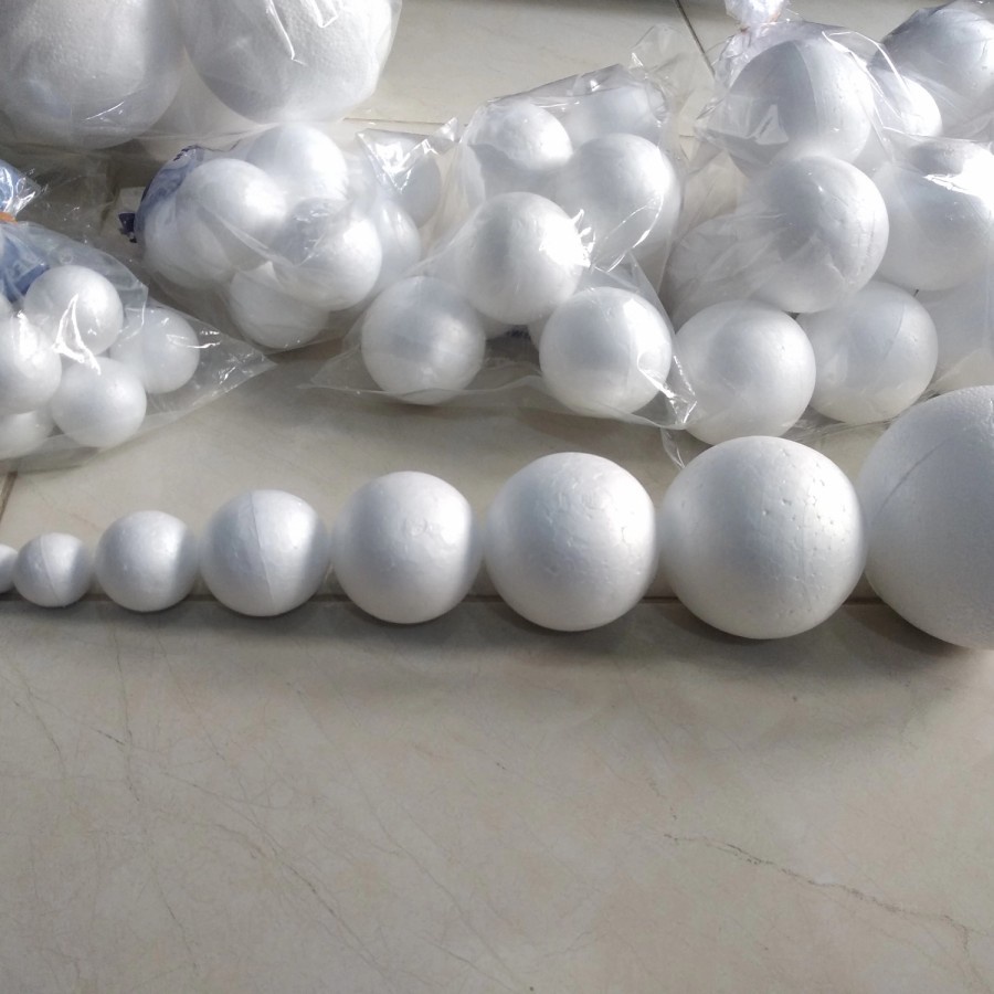 Jual Styrofoam ball / bulat bentuk pabrikan dan manual | Shopee Indonesia