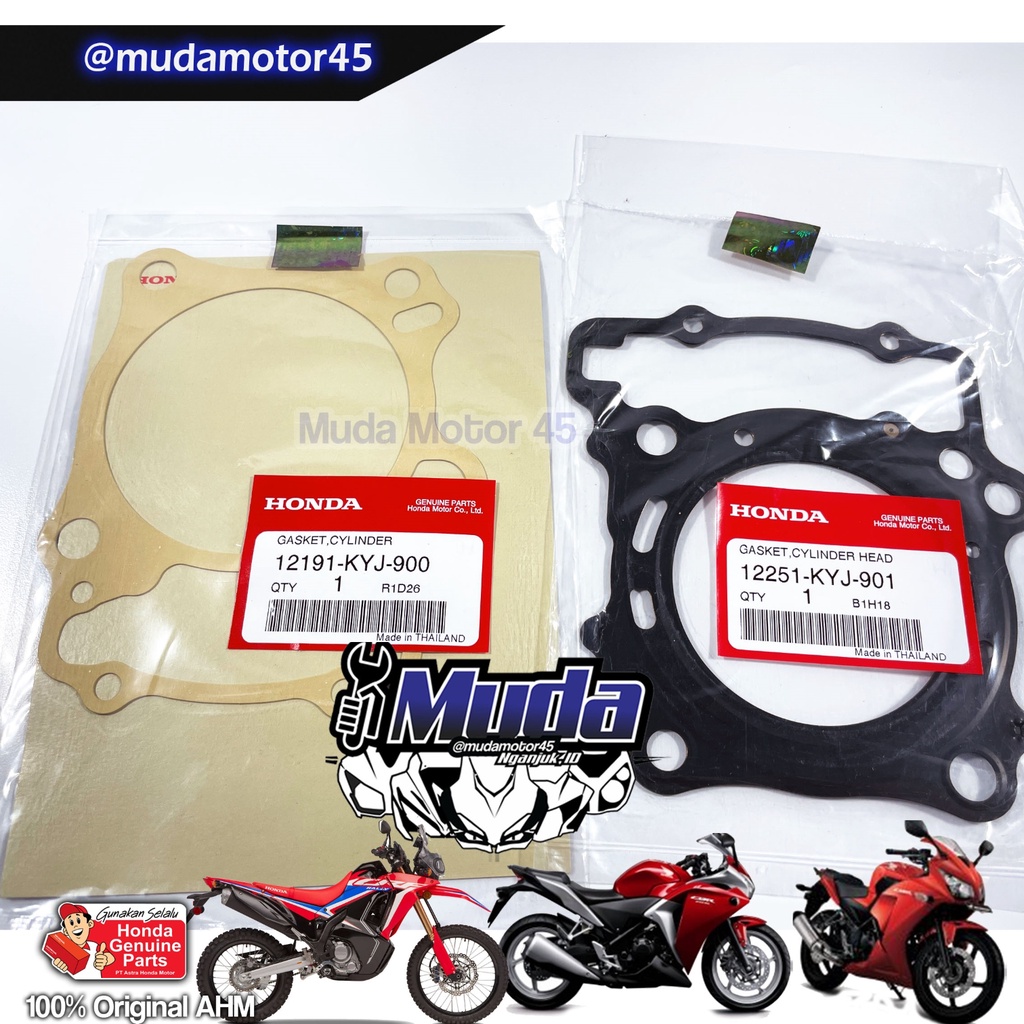 Jual PACKING GASKET BLOK KOP CBR250R CBR CBU THAILAND K33 CRF 250 RALLY ...