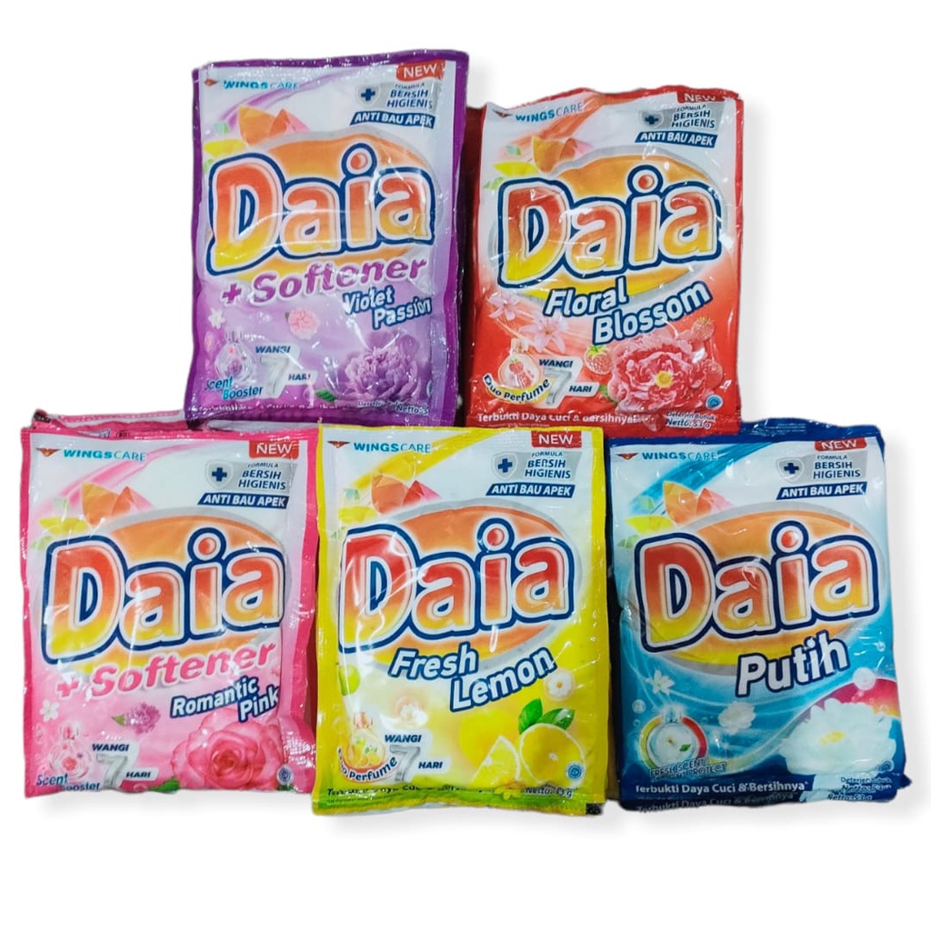 Jual Daia Sabun Cuci Pakaian Renceng Isi 6 Sachet | Shopee Indonesia