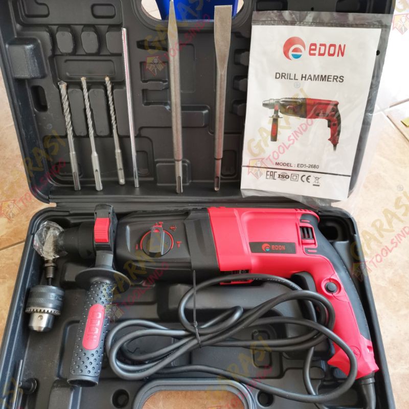 Jual mesin bor tembok sds plus Edon ED5-2680 mesin bobok beton hammer drill bor bobok tembok ...