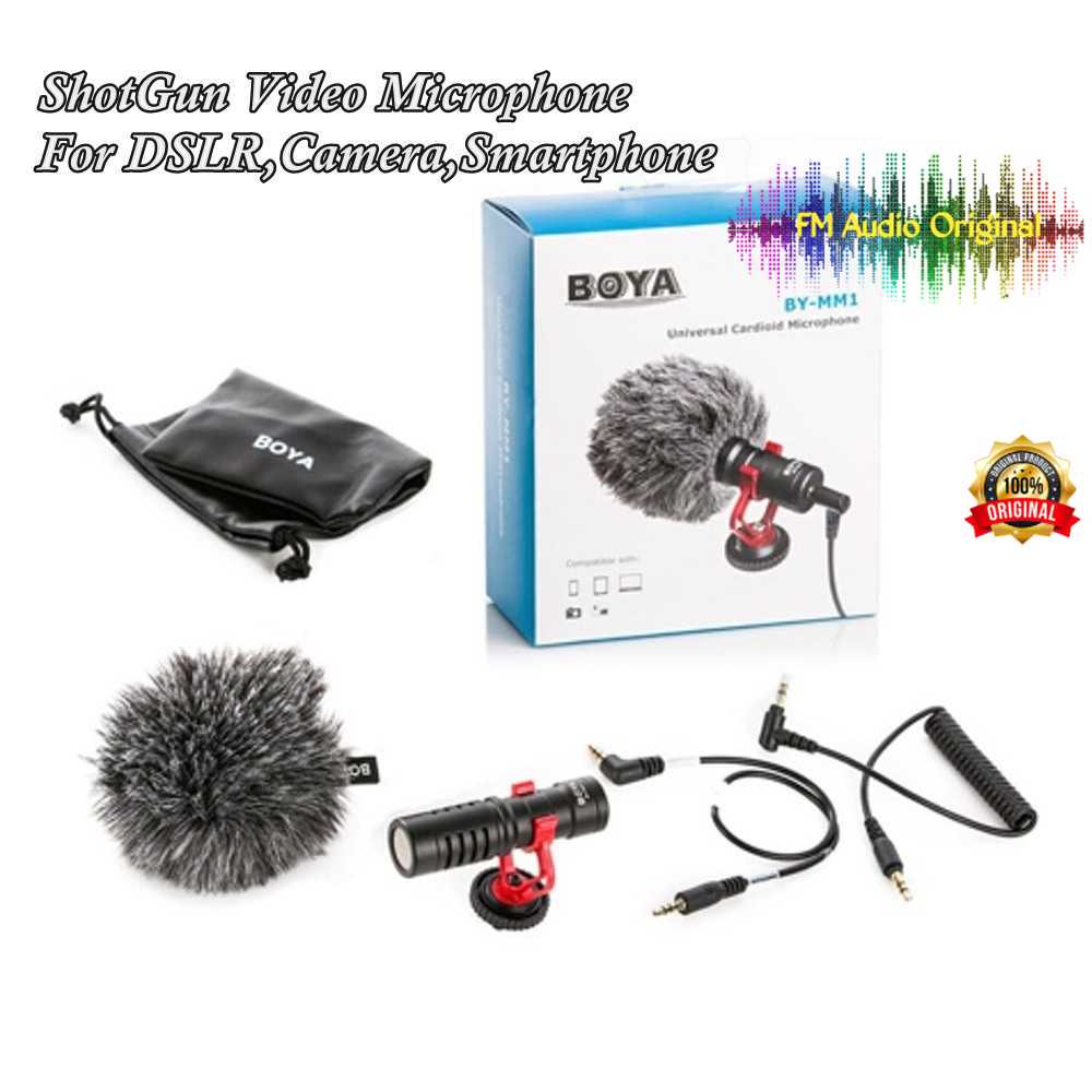 Jual FM Audio Original / Microphone Vlogger MM1 Shotgun Kamera Dslr Hp ...