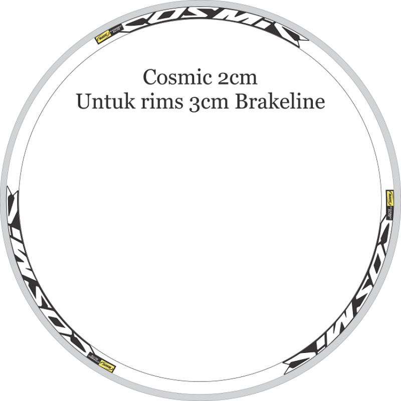 Jual Decal Sticker Stiker decals rims velg rim Fixie Roadbike 700c ...