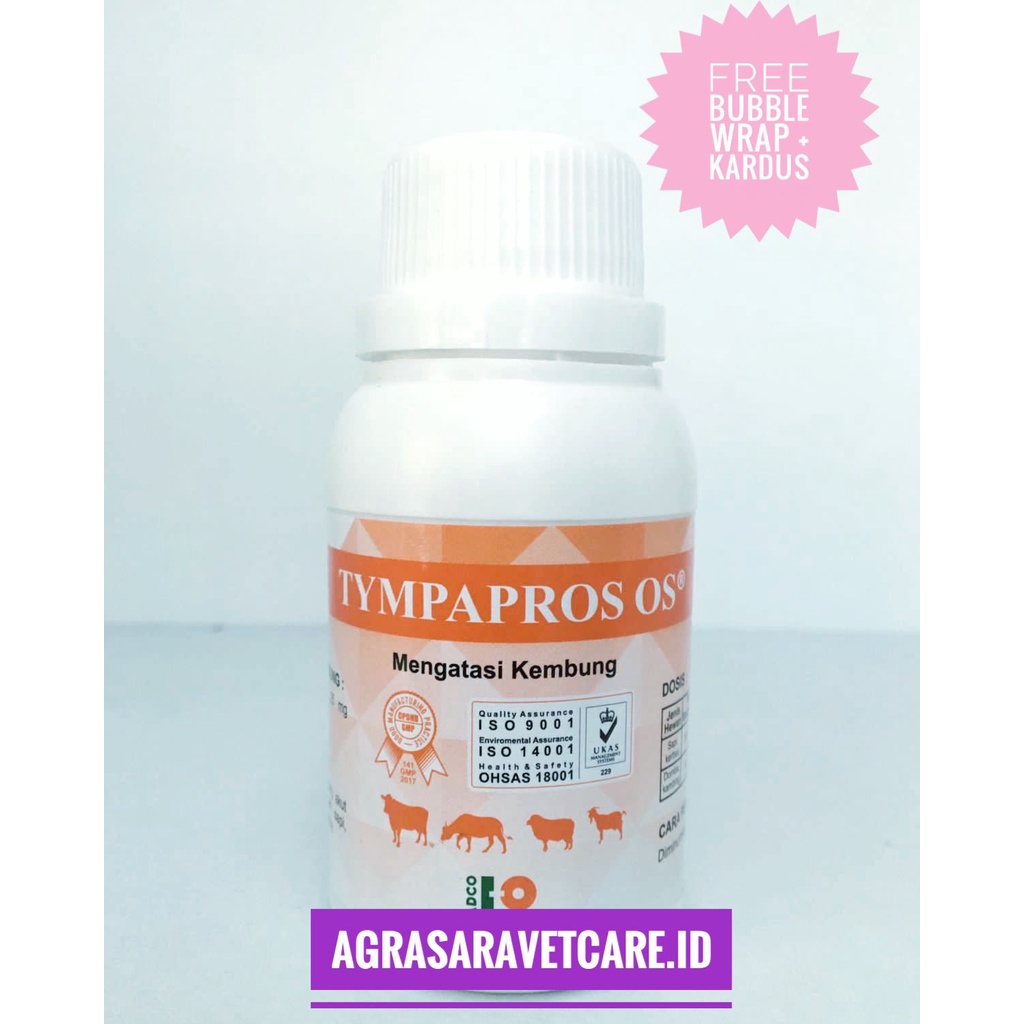 Jual Tympapros OS 100 ml- mengatasi kembung, bloat dan tympani ternak ...