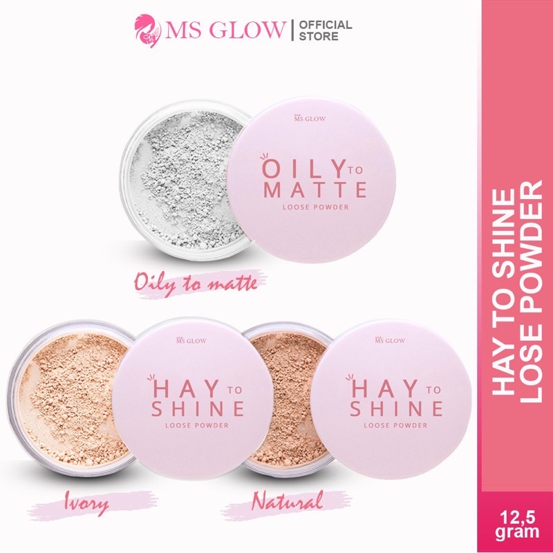 Jual MS GLOW HAY TO SHINE/OILY MATTE LOOSE POWDER | Shopee Indonesia