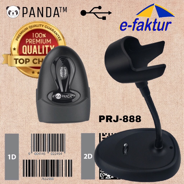 Jual BARCODE SCANNER 2D/1D PANDA PRJ-888A (QR CODE-MAXICODE-DATA MATRIX ...