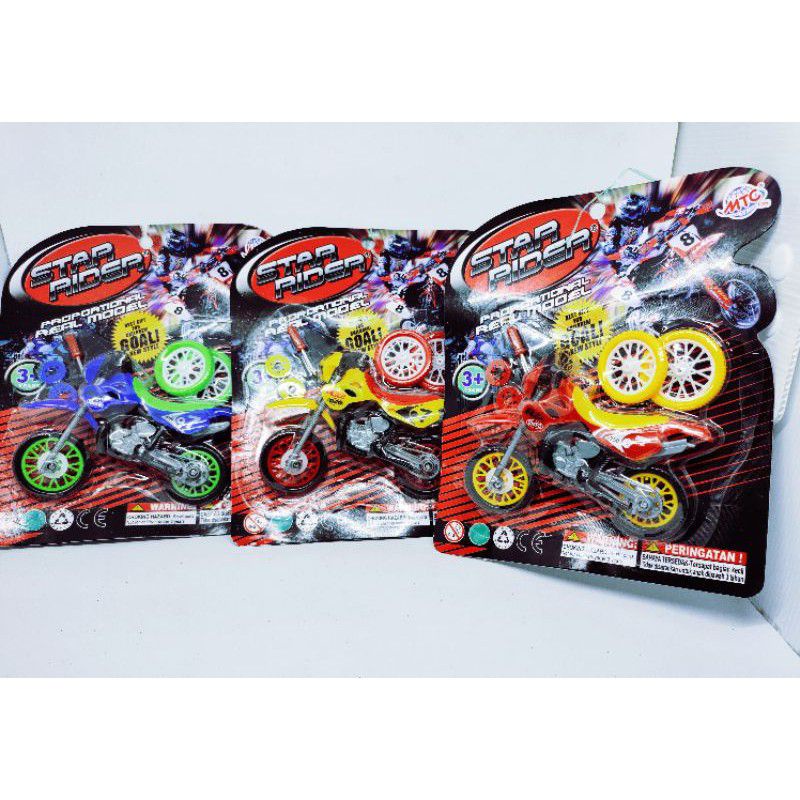 Jual mainan motor cross trail / miniatur motor cross / mainan anak ...