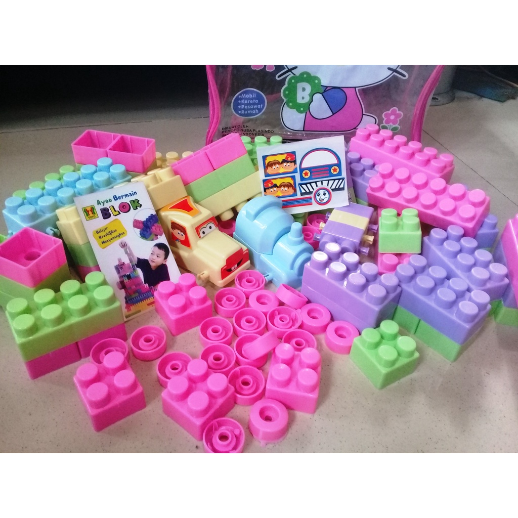 Jual Mainan Blocks Lego Brick Set 66 Pcs Hello Kity - Yoyo BL66TM ...