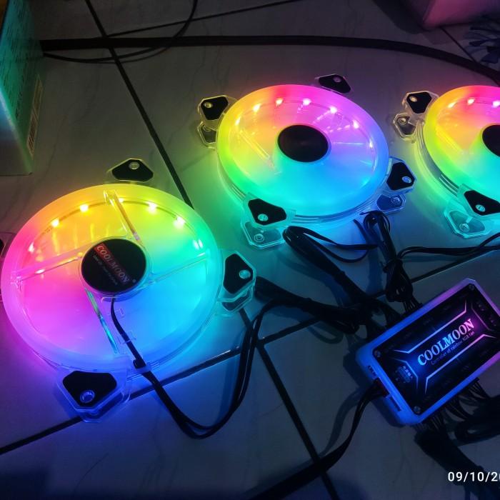 Jual Fan Case PC rgb Argb 12cm 120mm soket 6pin controller remote ...