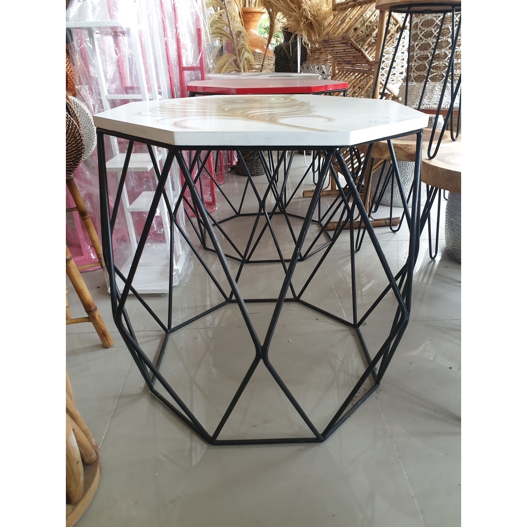 Jual MEJA HEXAGONAL / MEJA TV /MEJA MINIMALIS BENTUK HEXAGONAL KAKI ...