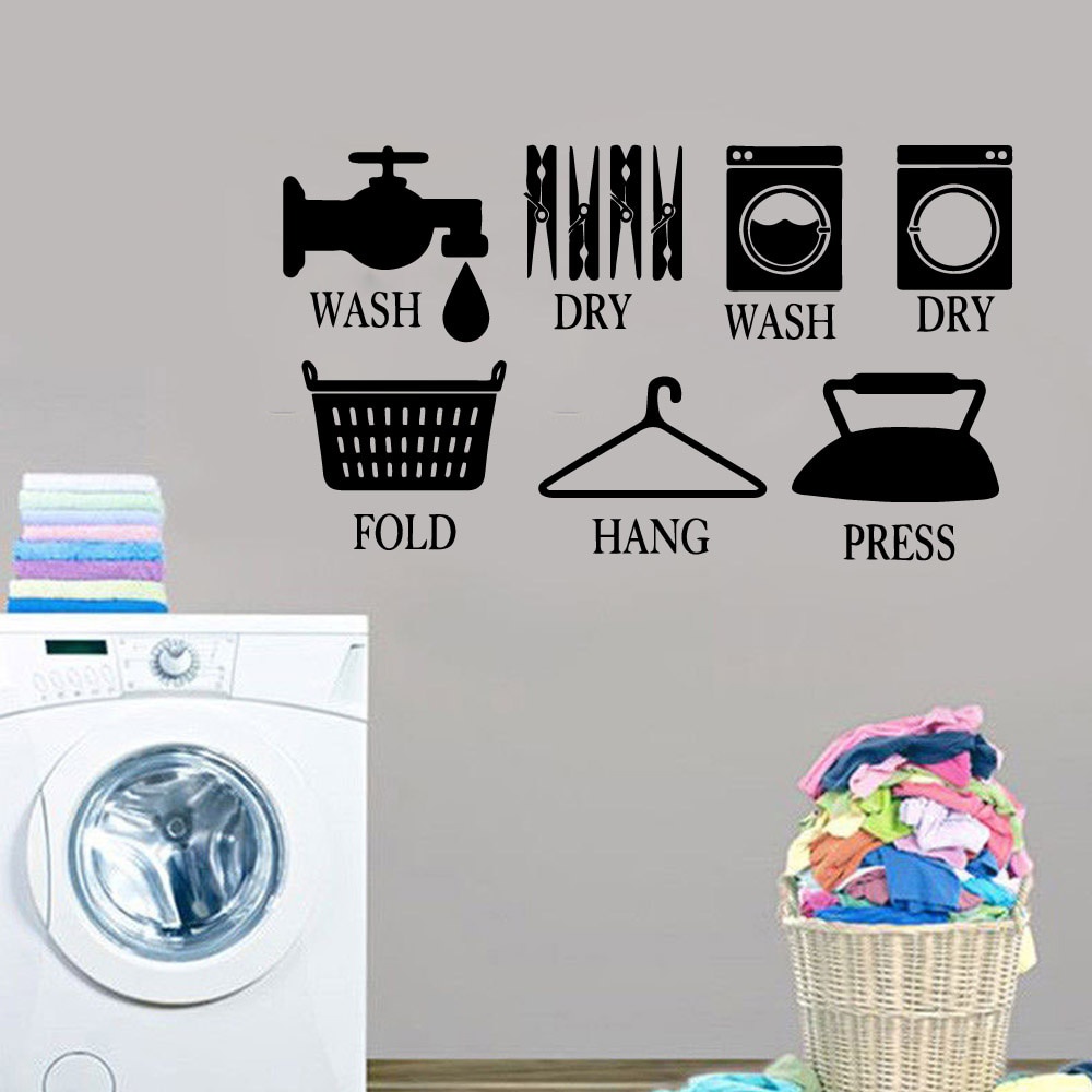 Jual Stiker Dinding Laundry Dinding Seni Decal Dinding Stiker Lukisan ...