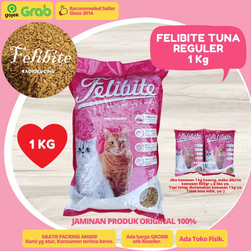 Jual Felibite Tuna Per 1 Kg Reguler Cat Food Makanan Kucing [ JUWIES ...