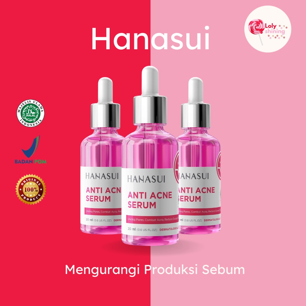 Jual HANASUI Anti Acne Serum New Look & Improved Formula 20ml (100% ...