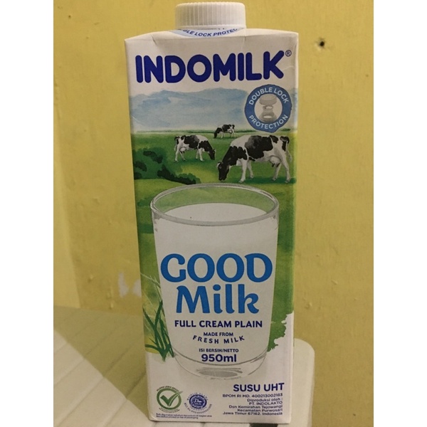 Jual Indomilk Good Milk Full cream Plain 950ml | Shopee Indonesia