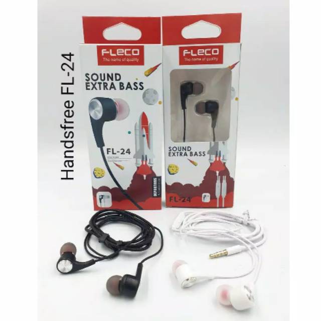 Jual Headset FLECO FL-24 Handsfree Earphone FLECO FL24 EXTRA BASS ...