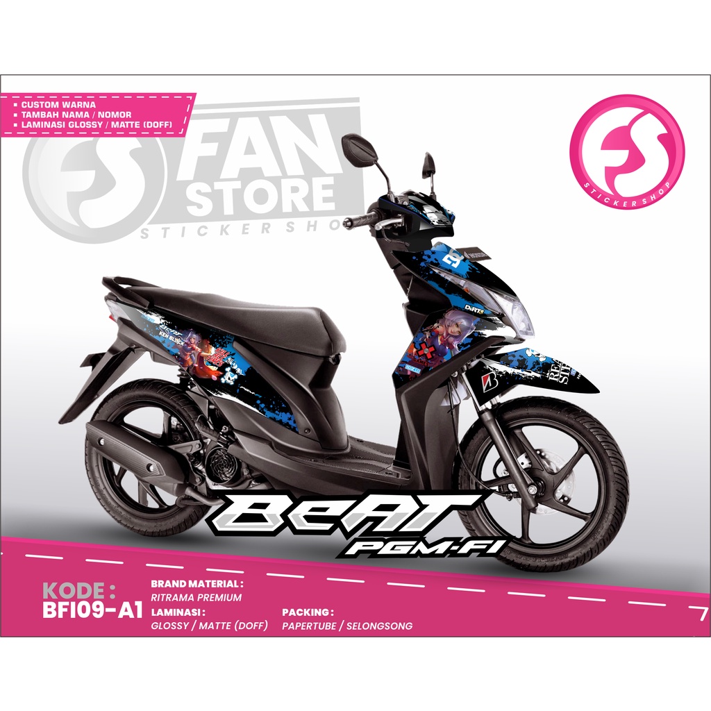 Jual Sticker Decal Full Body Beat FI - Decal Stiker Beat Fi - BIRU ...