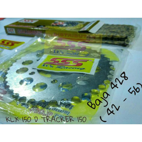Jual KLX : GEARSET / GIRSET / GEAR SET / GIR SET KLX 150 , D TRACKER 150 SSS 428 BAJA SSS RANTAI ...