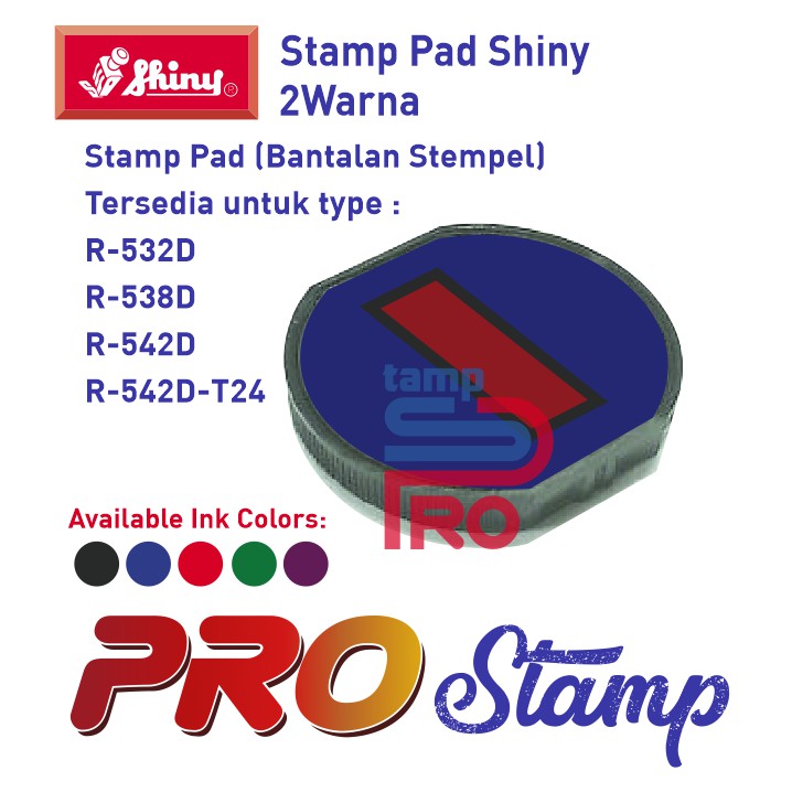Jual Replacement Ink Pad Shiny / R-532D, R-538D, R-542D (TANPA WARNA ...