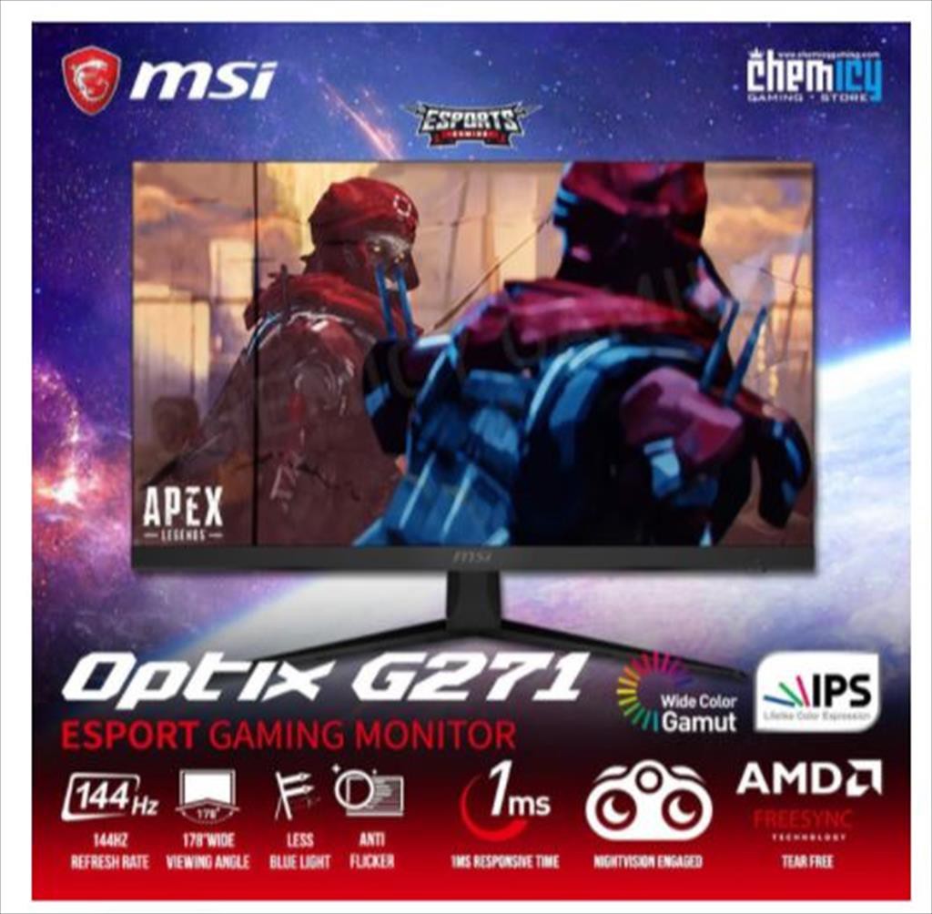 Jual MSI Optix G271 Gaming Monitor 27 Inch - FHD IPS 144Hz 1ms | Shopee Indonesia