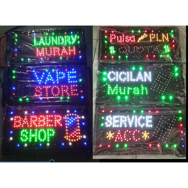 Jual Papan LAMPU LED SIGN PULSA PLN QUOTA CICILAN MURAH ACC SERVICE HP ...