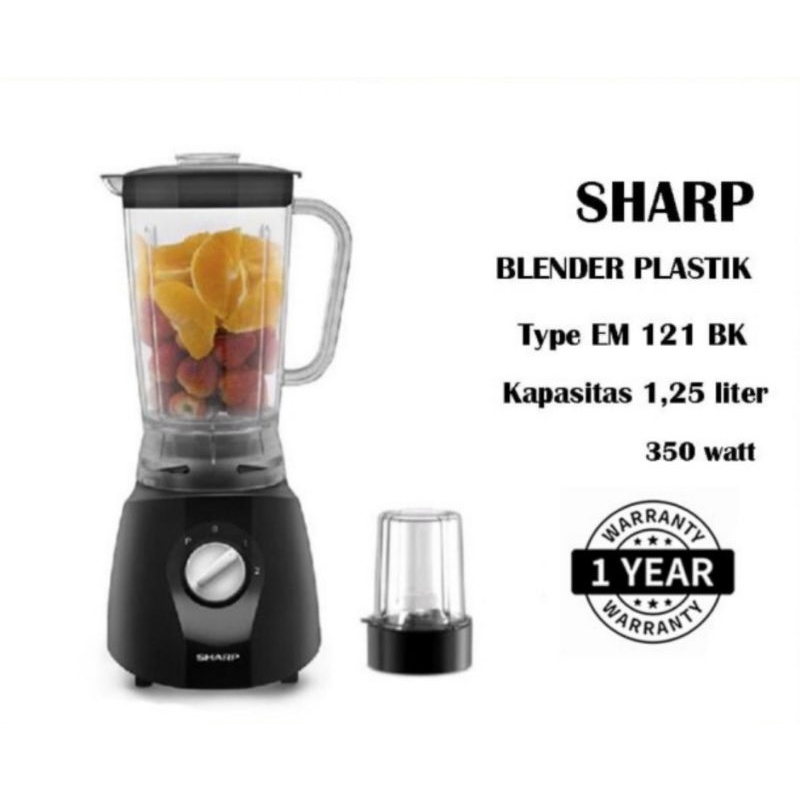 Jual Blender SHARP Plastik 1.25 Liter EM-121-BK - EM121BK GARANSI RESMI ...